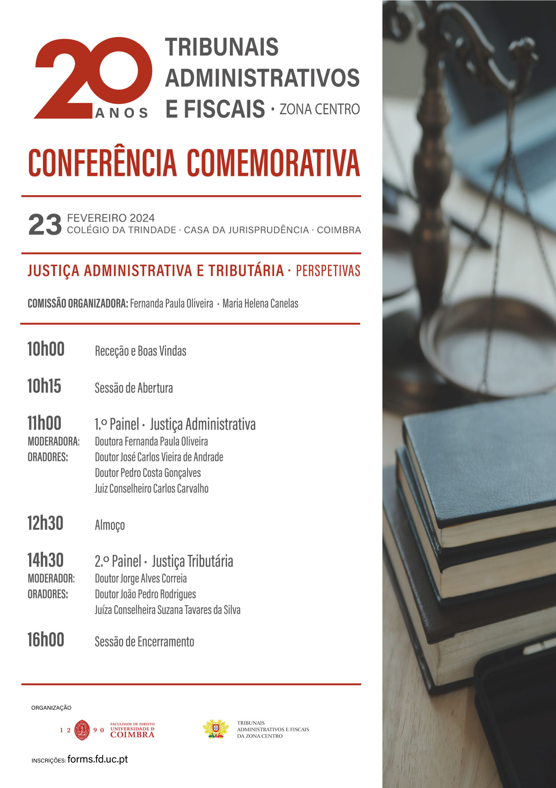 FACULDADE DE DIREITO DA UNIVERSIDADE DE COIMBRA – FORMULÁRIOS DE INSCRIÇÃO